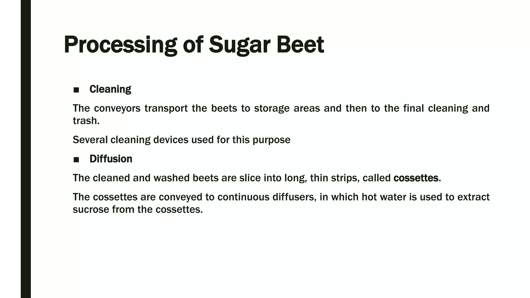 Sugar-Beet processing | PPTX