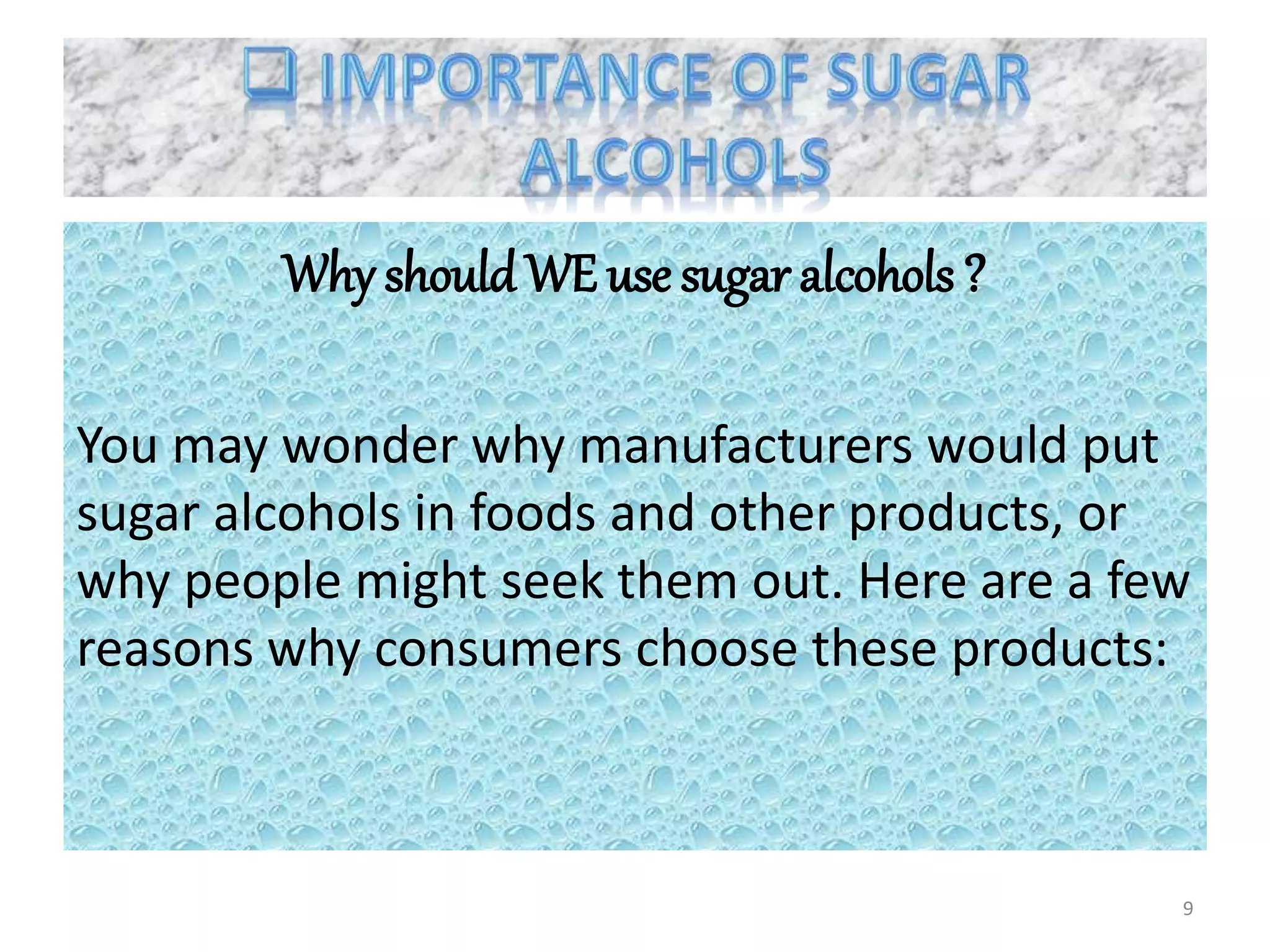 Sugar Alcohols Brief | PPTX