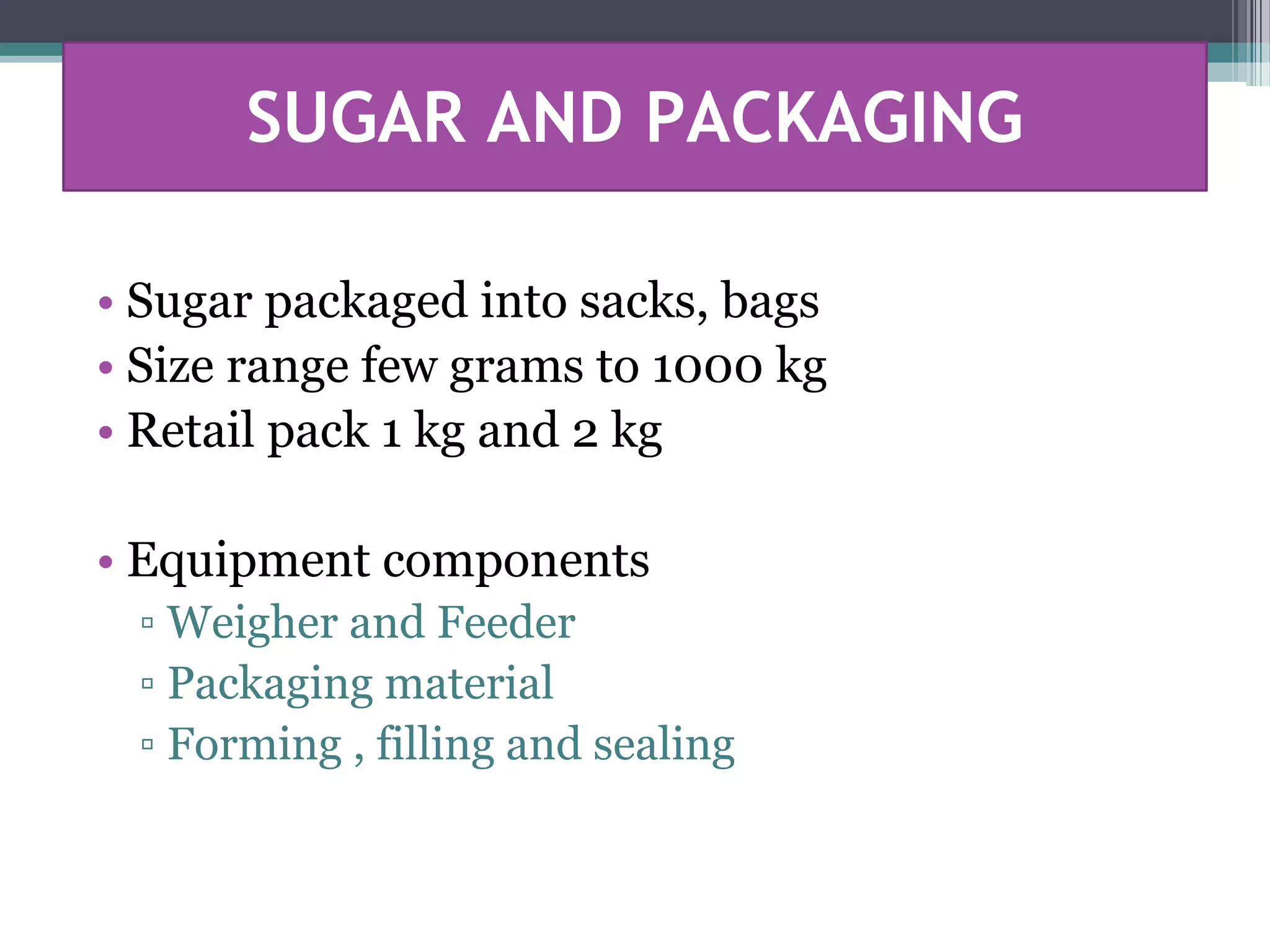Sugar bagging and storage | PDF