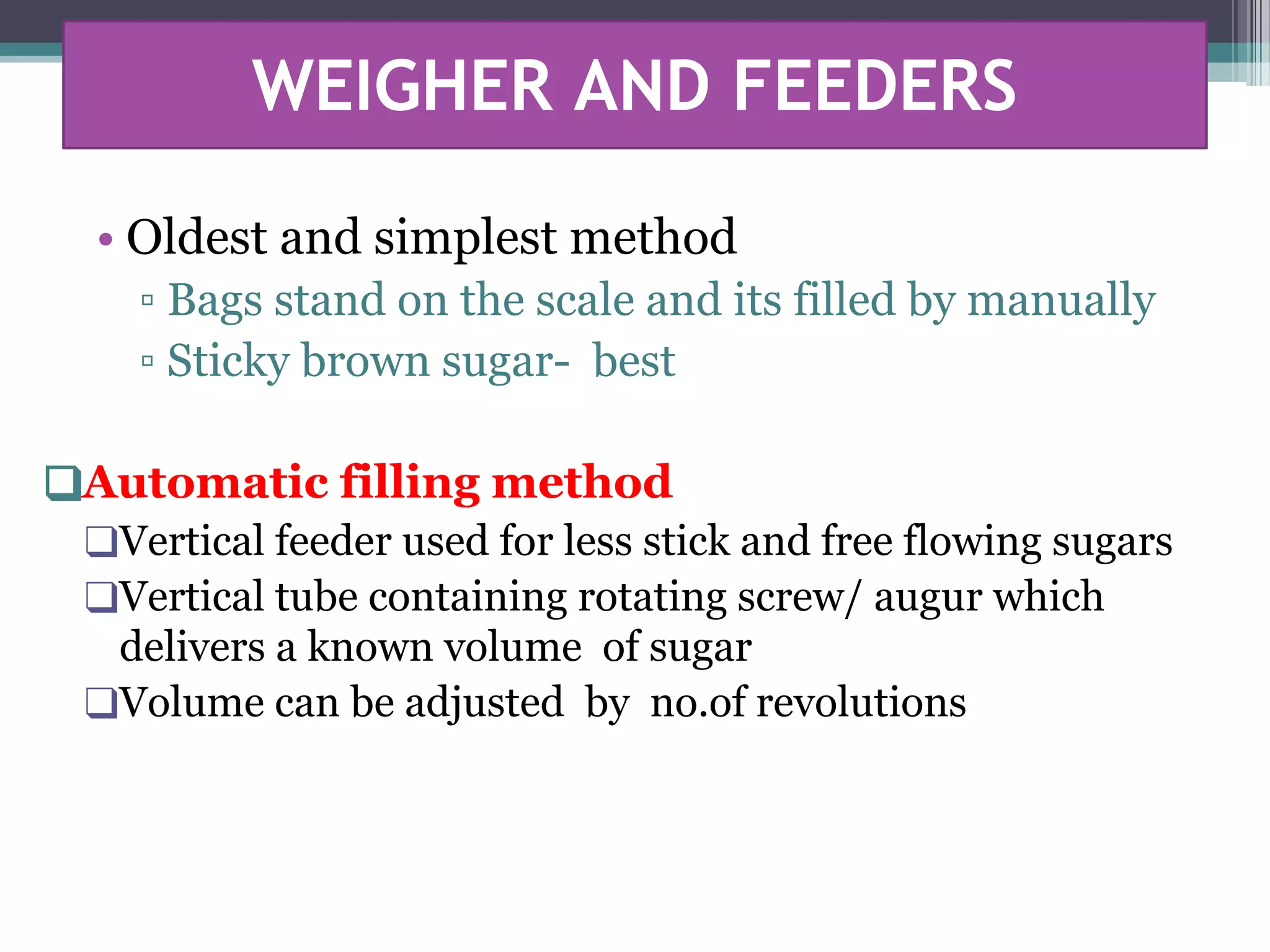 Sugar bagging and storage | PDF