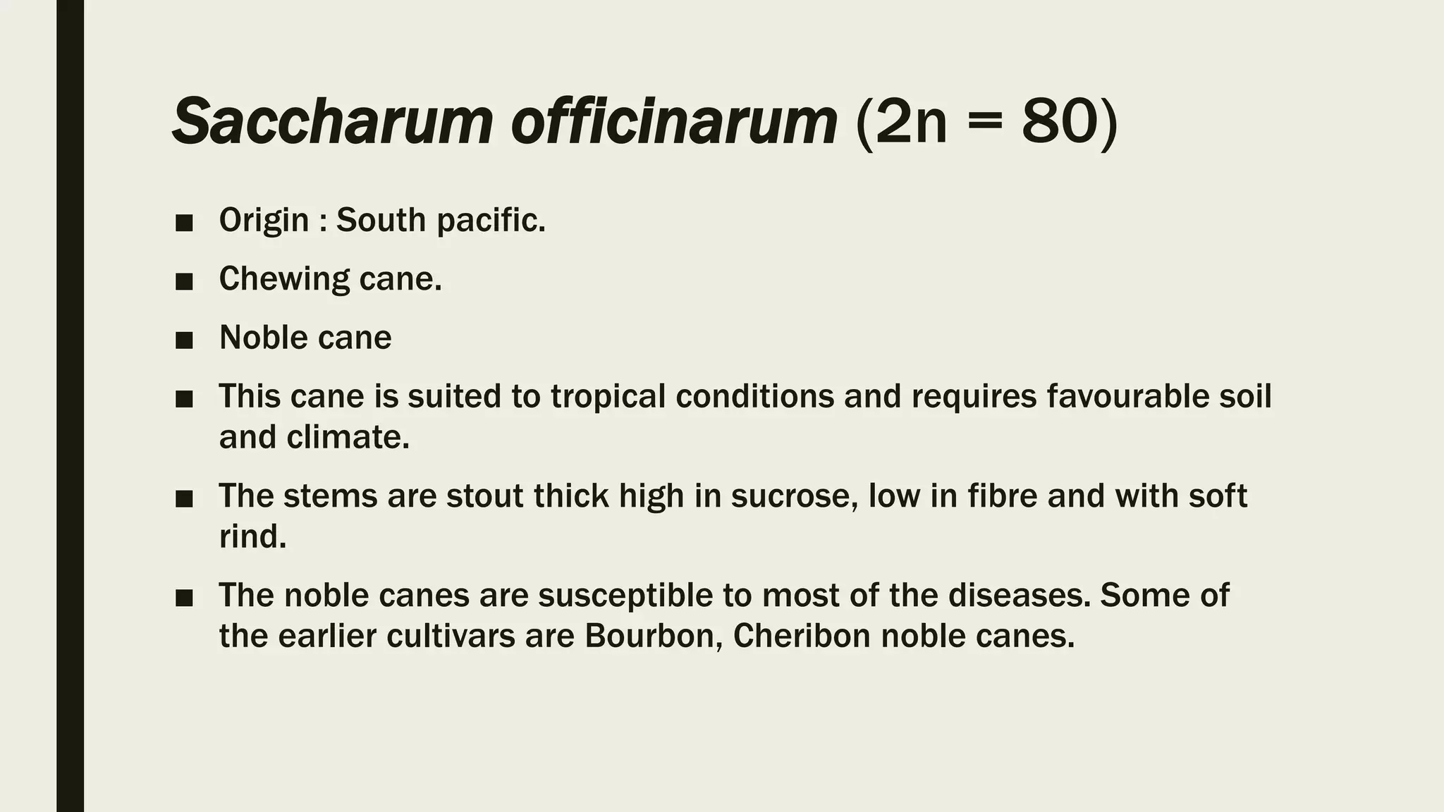 Breeding Sugar Cane (Saccharum sp.) | PPTX