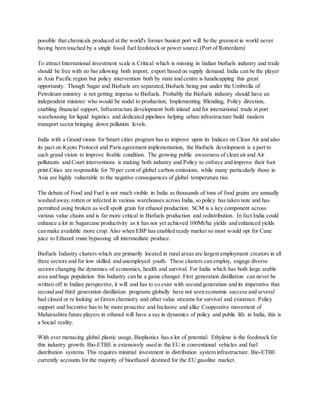 Sugarcane biofuels india | PDF