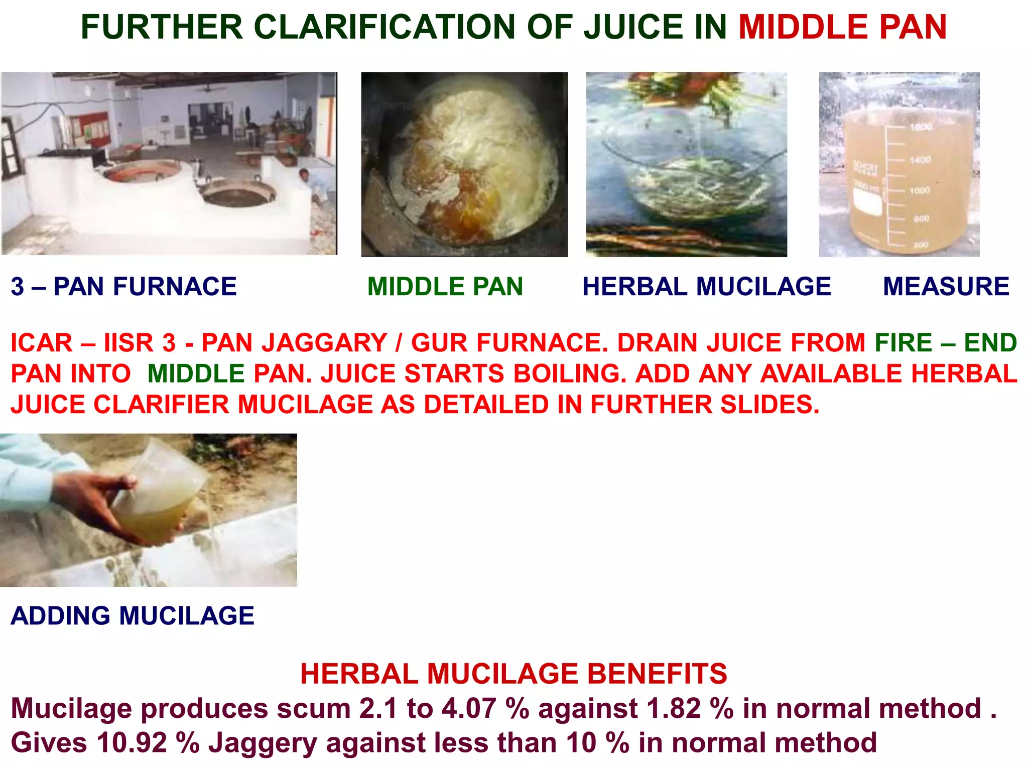 INNOVATIONS IN SUGARCANE JUICE CLARIFICATION TECHNOLOGY FOR QUALITY GUR ...