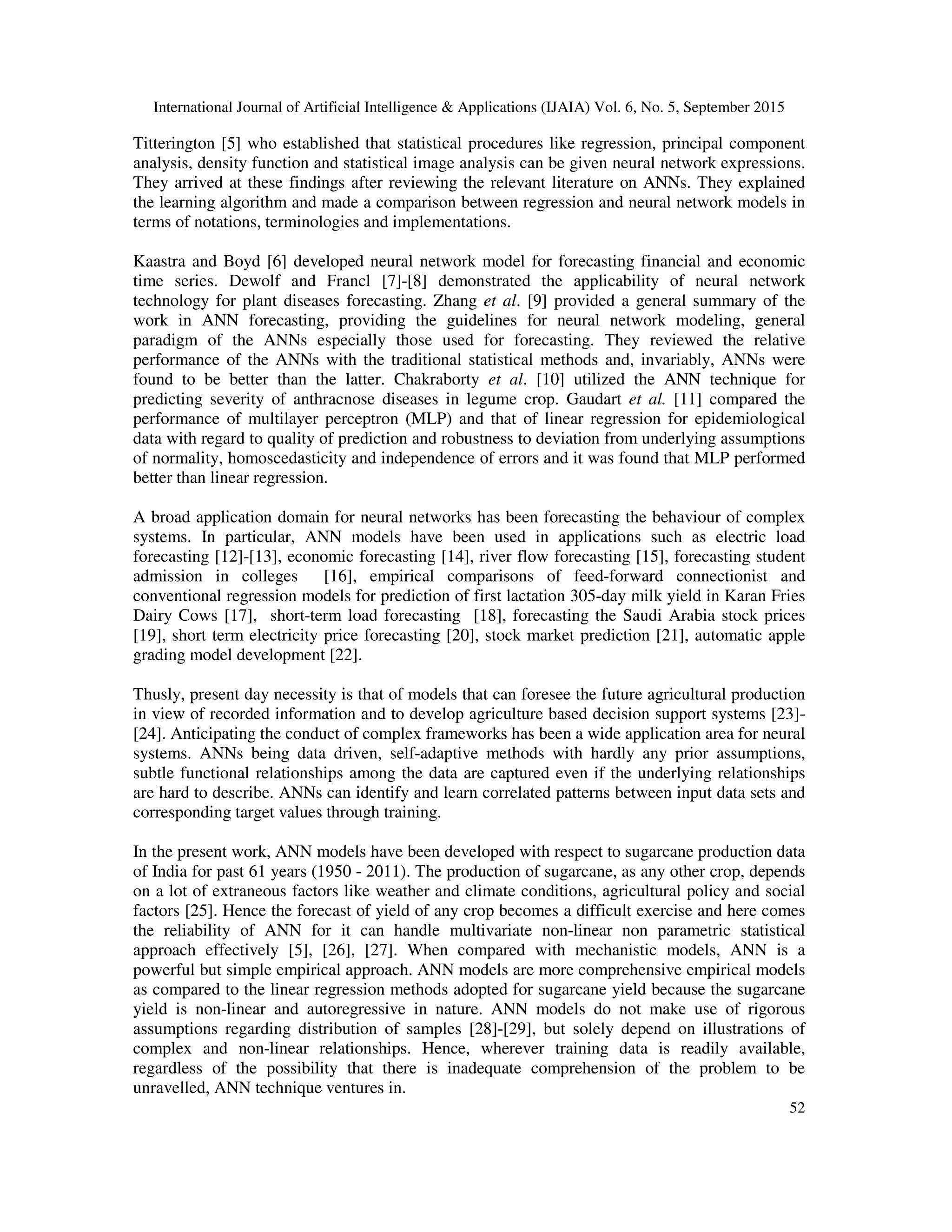 Sugarcane Yield Forecasting Using Pdf Agriculture Industries