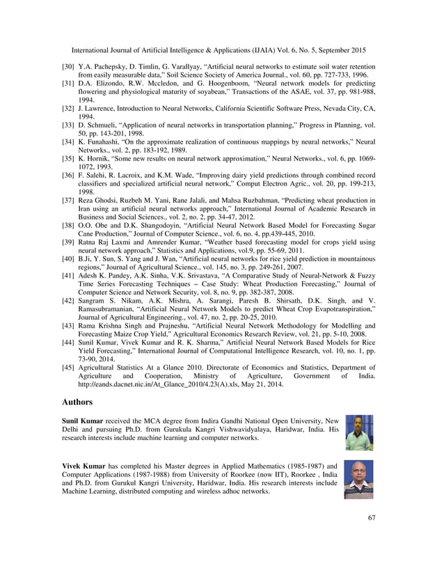 Sugarcane Yield Forecasting Using Pdf Agriculture Industries