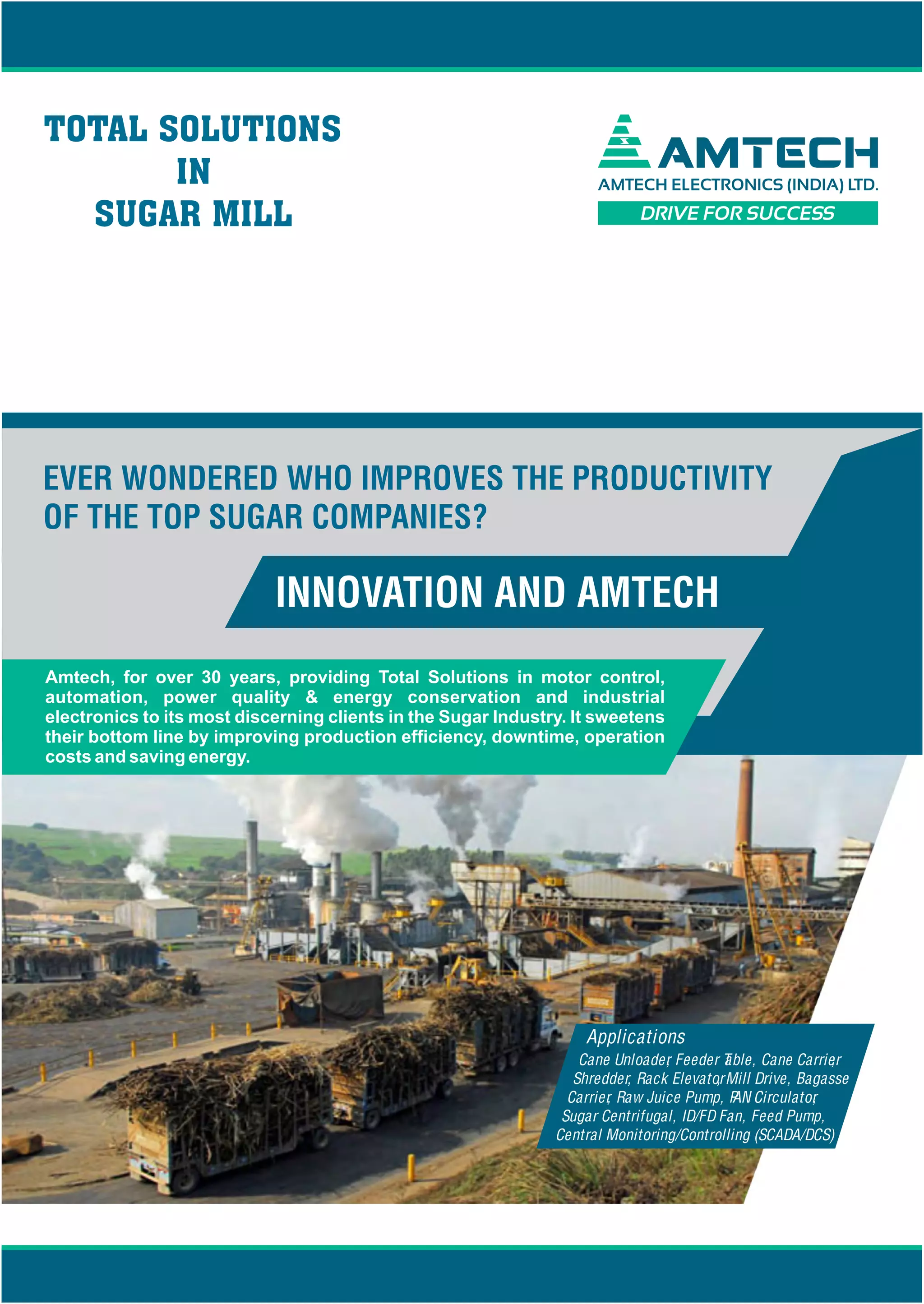 Amtech | SUGAR CENTRIFUGAL AUTOMATION TECHNOLOGY (SCAT) | PDF