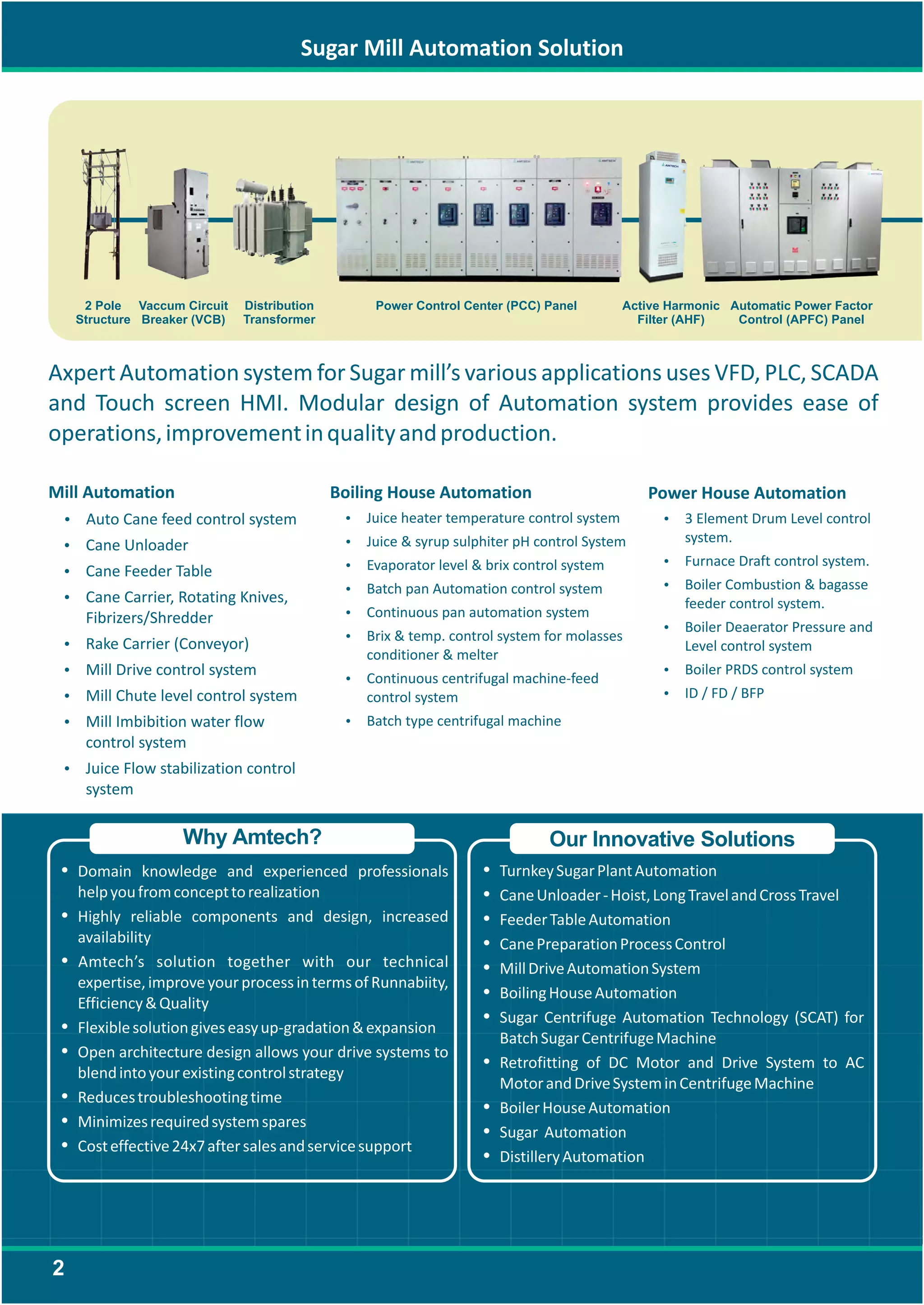 Amtech | SUGAR CENTRIFUGAL AUTOMATION TECHNOLOGY (SCAT) | PDF
