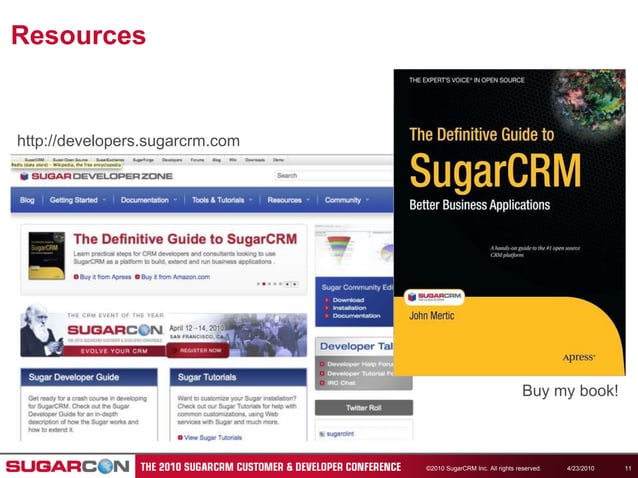 SugarCon 2010 - Sugar as a Business Application Framework | PPT