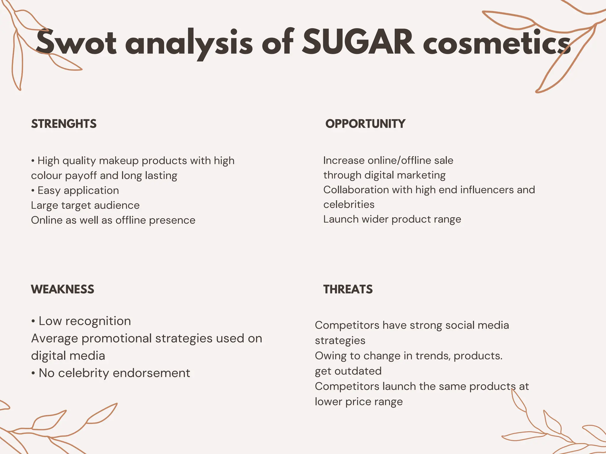 SUGAR cosmetics ppt | PDF