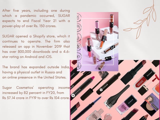 SUGAR cosmetics ppt | PDF | Makeup and Accessories | Beauty