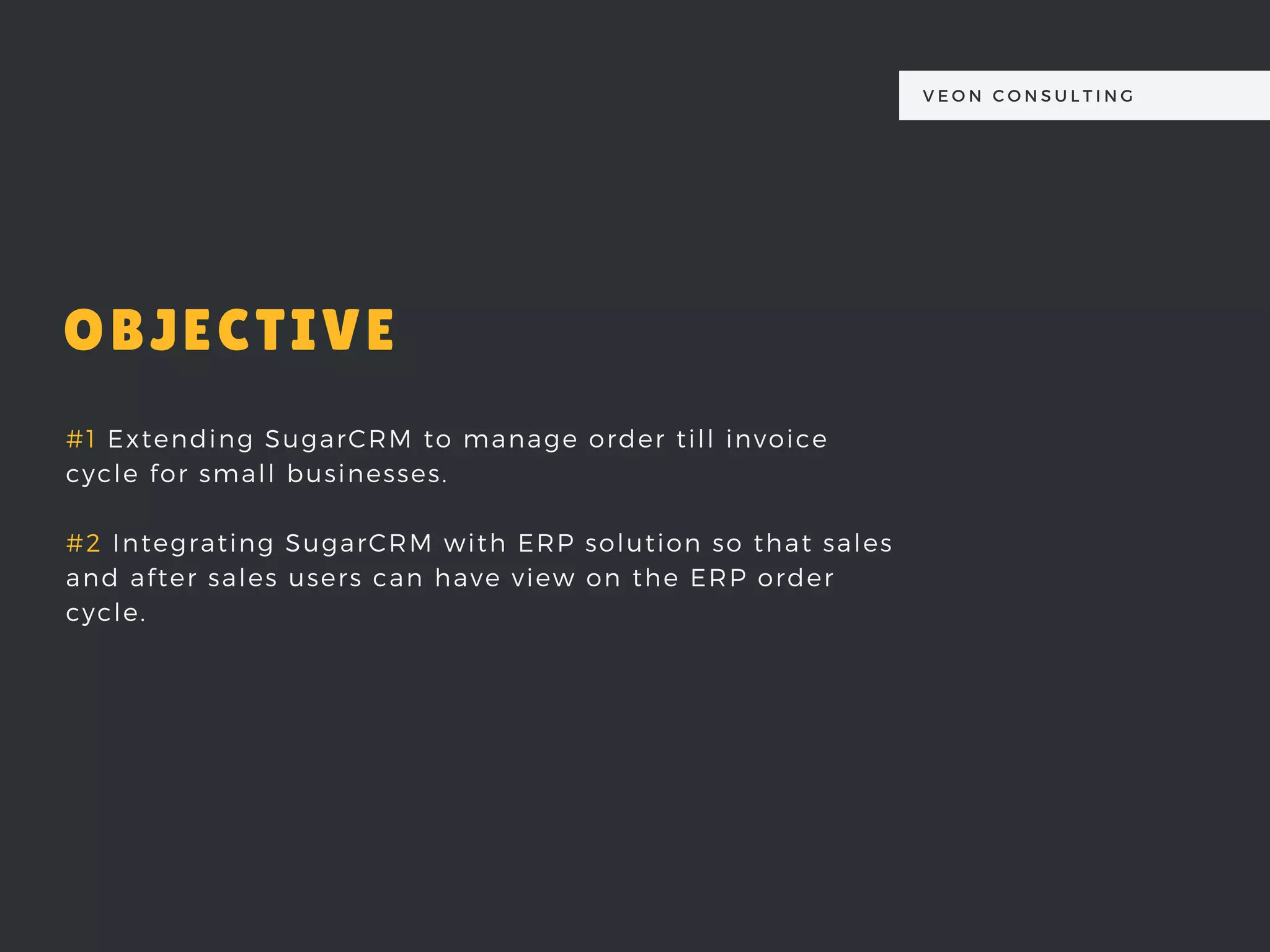 SugarCRM order management solution | PPT