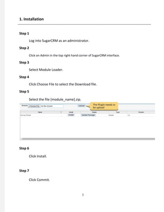 SugarCRM Survey Rocket Plugin - User Guide | PDF