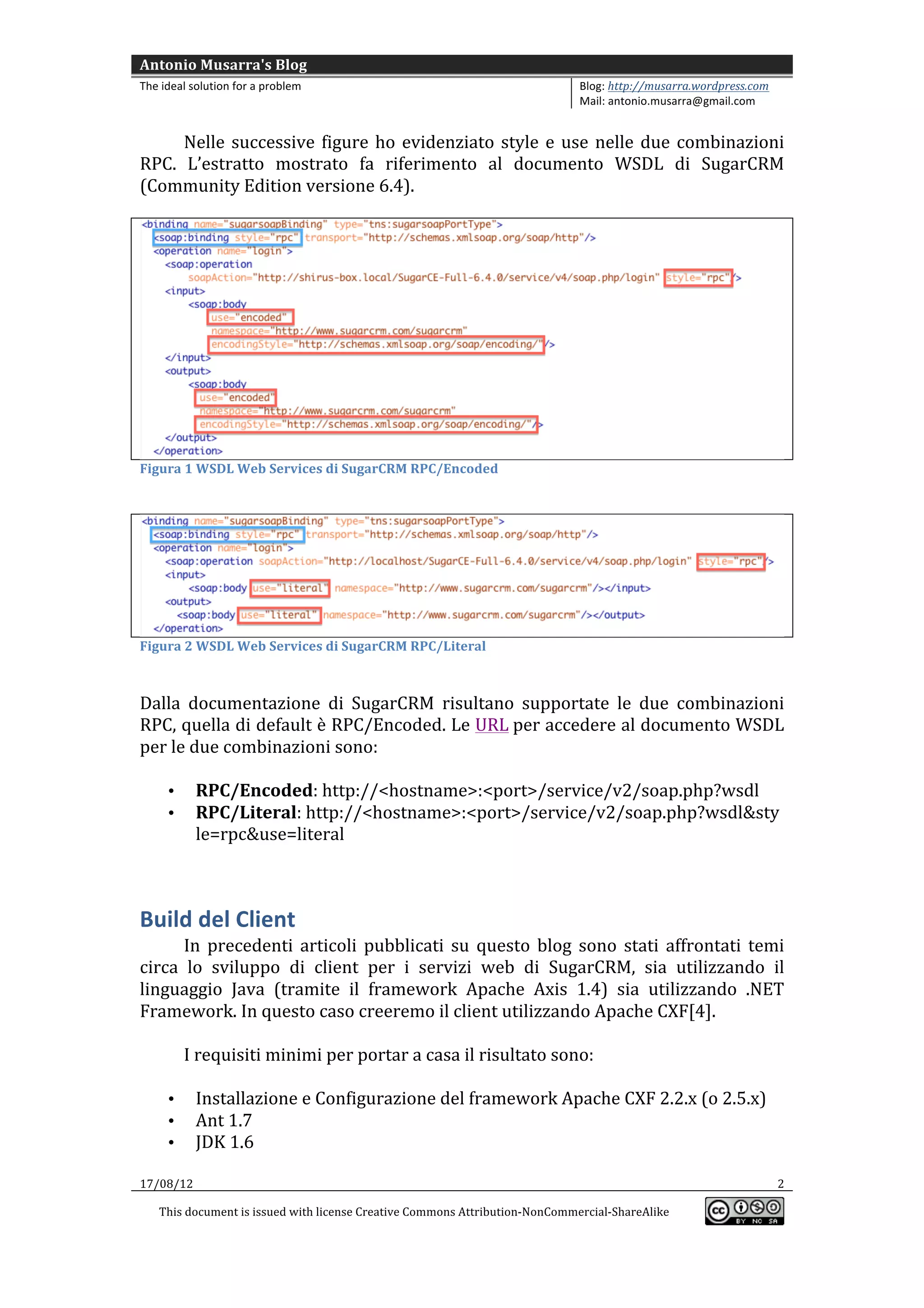 SugarCRM Web Services: Build a Apache CXF Client | PDF