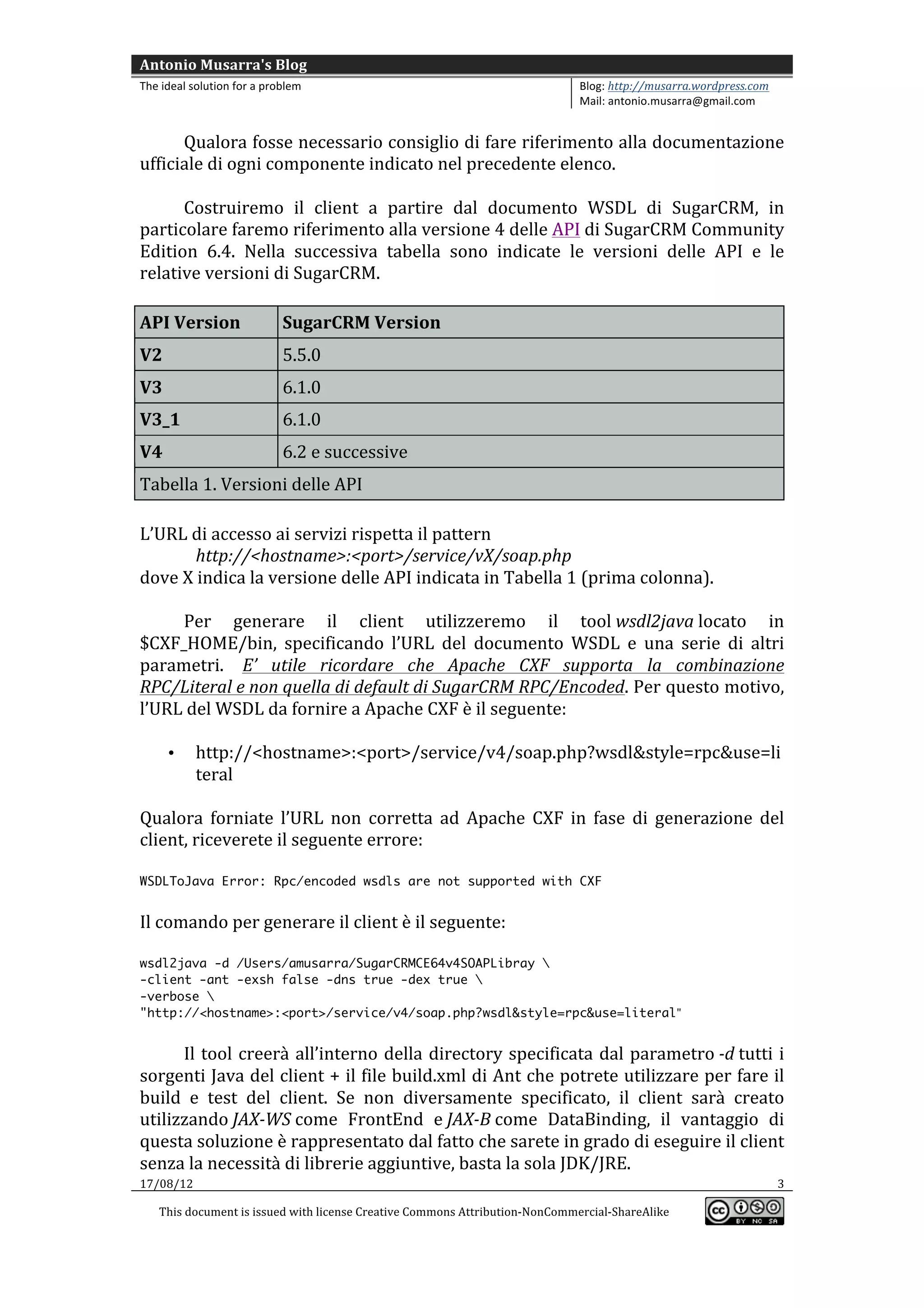 SugarCRM Web Services: Build a Apache CXF Client | PDF
