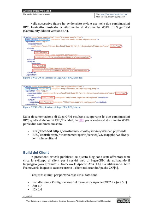 SugarCRM Web Services: Build a Apache CXF Client | PDF