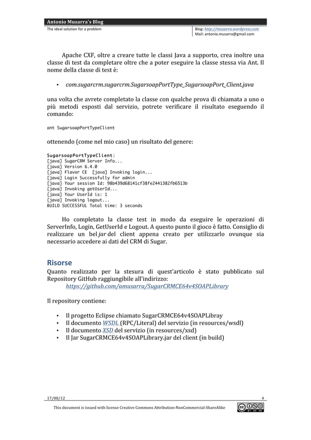 SugarCRM Web Services: Build a Apache CXF Client | PDF