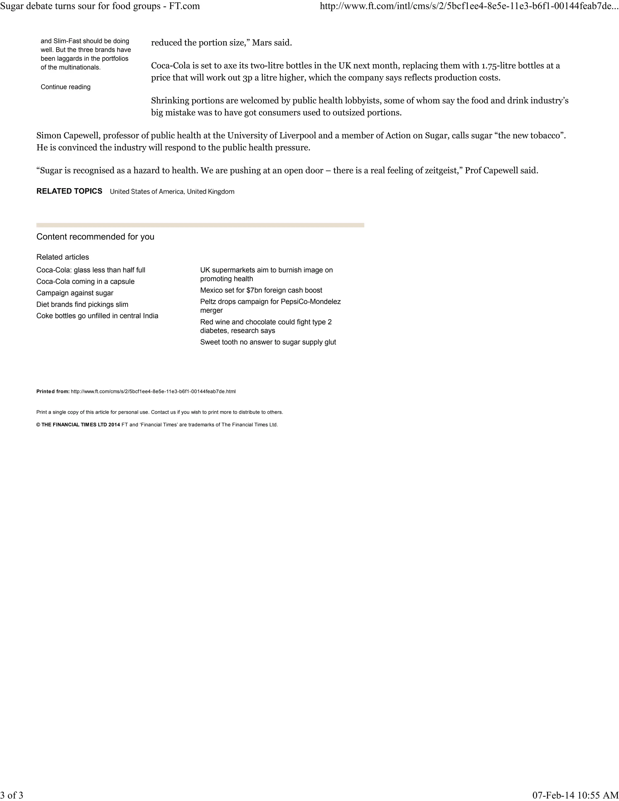 Sugar debate turns sour ft | PDF