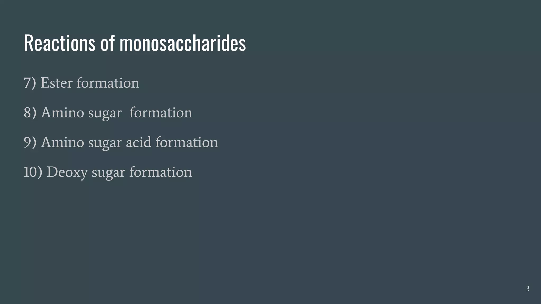 Sugar derivatives and reactions of monosaccharides | PDF