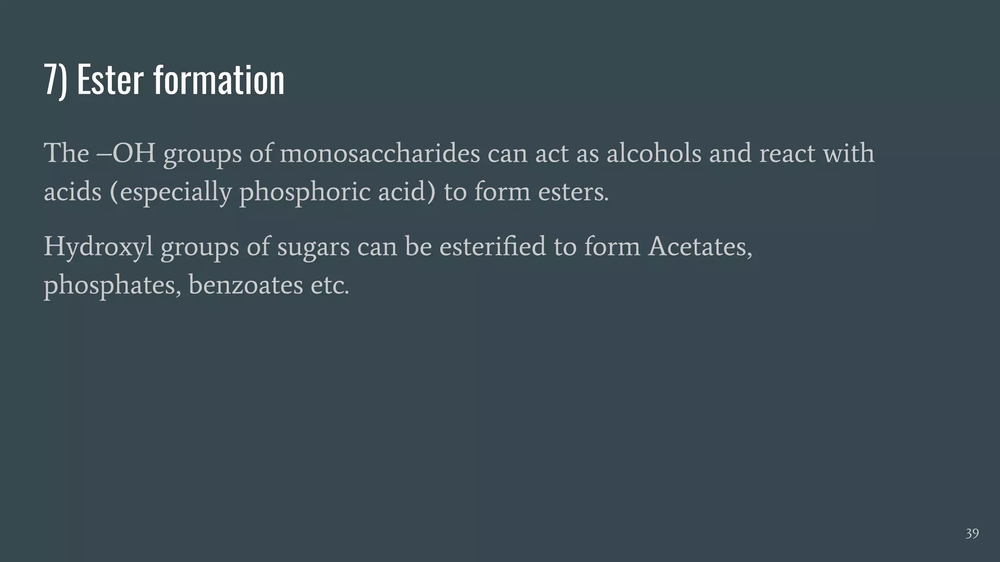 Sugar derivatives and reactions of monosaccharides | PDF