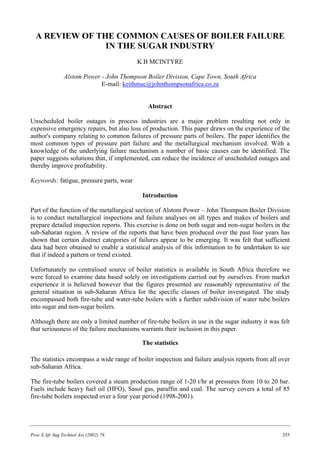 Sugar Industrial Boiler tube failure.pdf