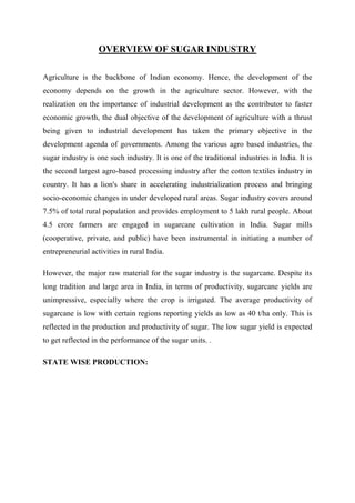 Sugar industry analysis | PDF