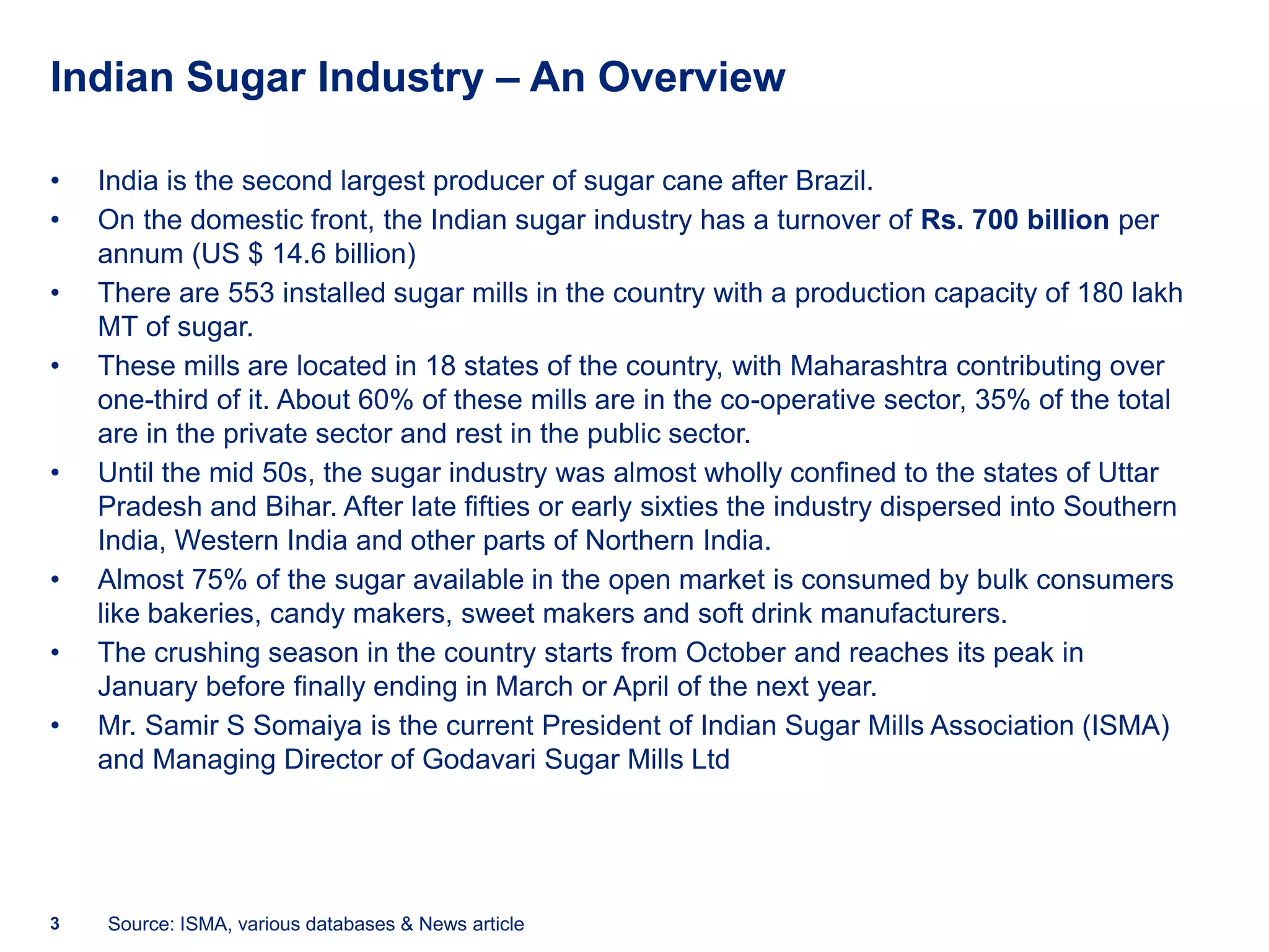 Sugar industry in india | PDF