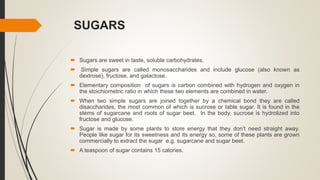 Manufacturing of Sugars from different sources | PPTX