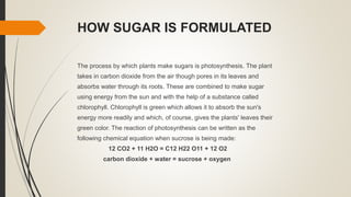 Manufacturing of Sugars from different sources | PPTX