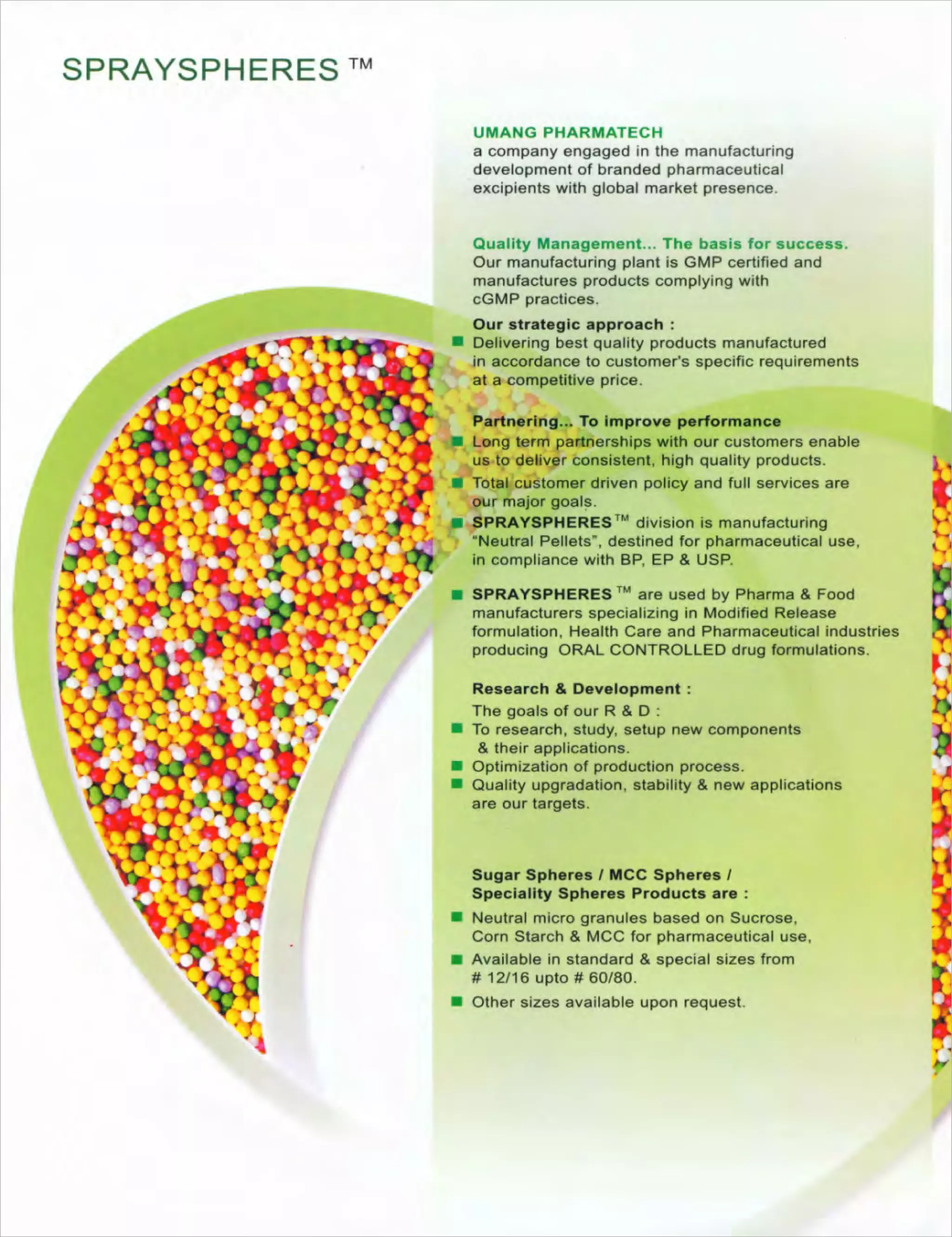 Sugar spheres and neutral pellets | PDF