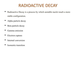 RADIOISOTOPES AND CLINICAL USES | PPTX