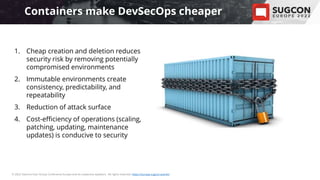 SUGCON: The Agile Nirvana of DevSecOps and Containerization | PPT
