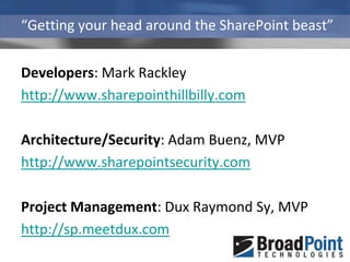Case Study for a SharePoint SDLC | PPTX