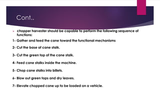 Sugercane harvesting machinery | PDF