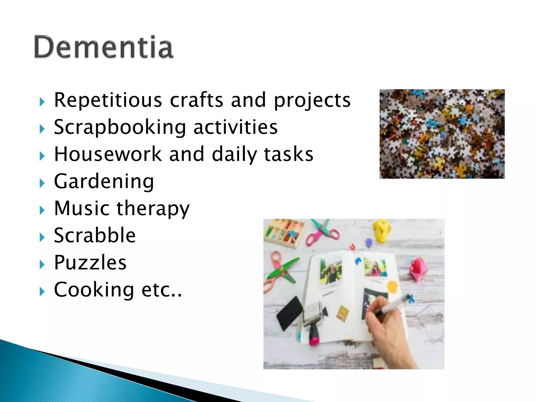 Suggested activities for psychiatric disordes | PPTX