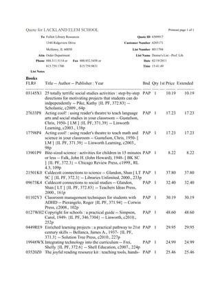 Suggested book order lists | PDF