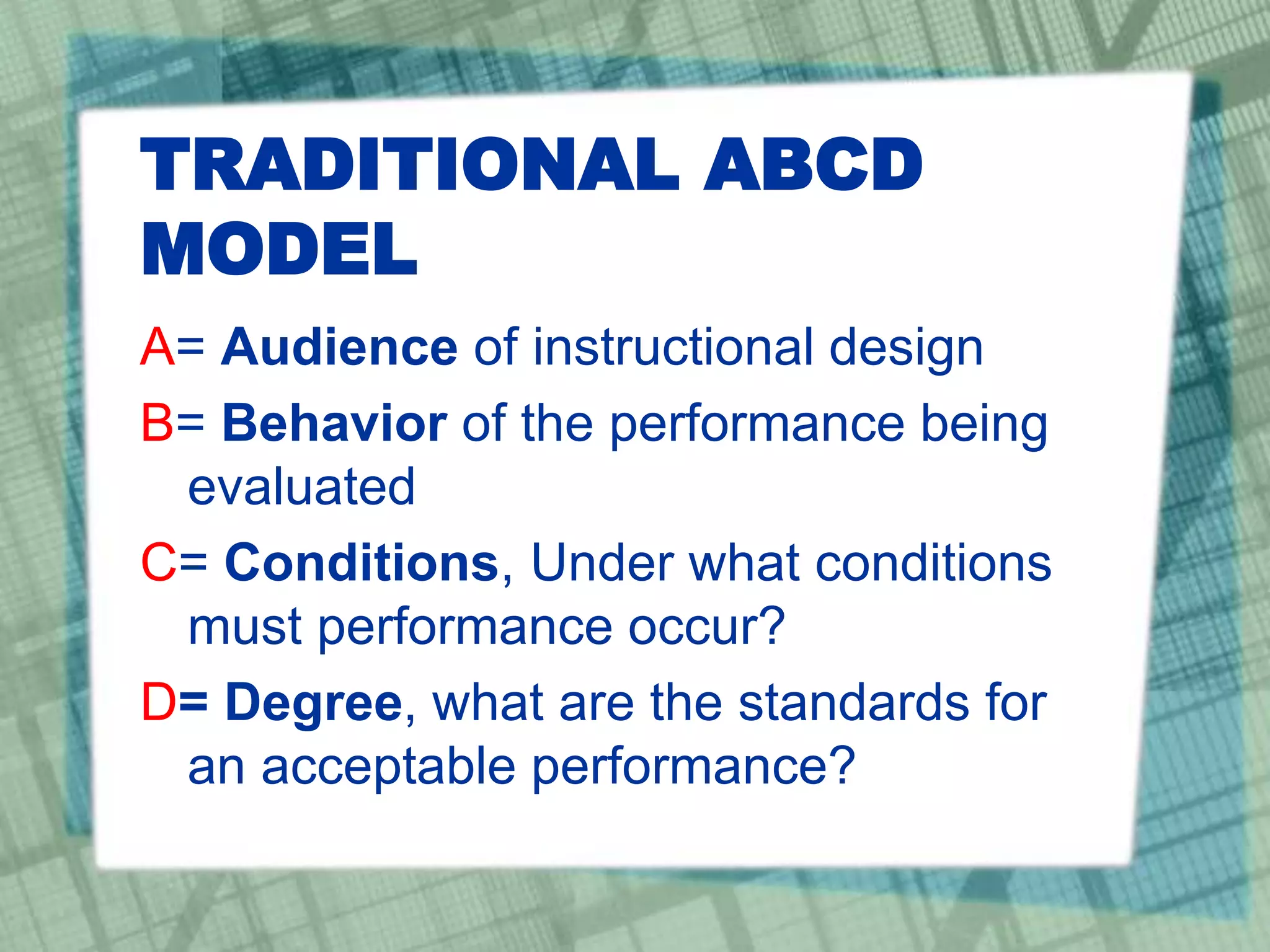 Suggested instructional objectives and assessment tools | PPTX