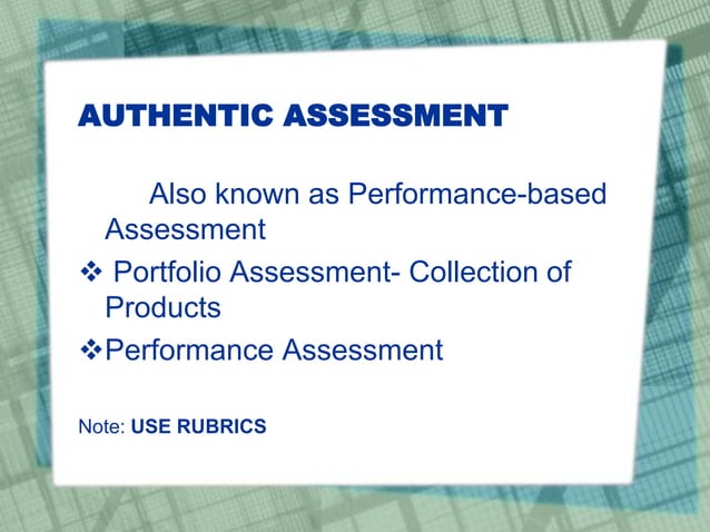 Suggested instructional objectives and assessment tools | PPTX ...