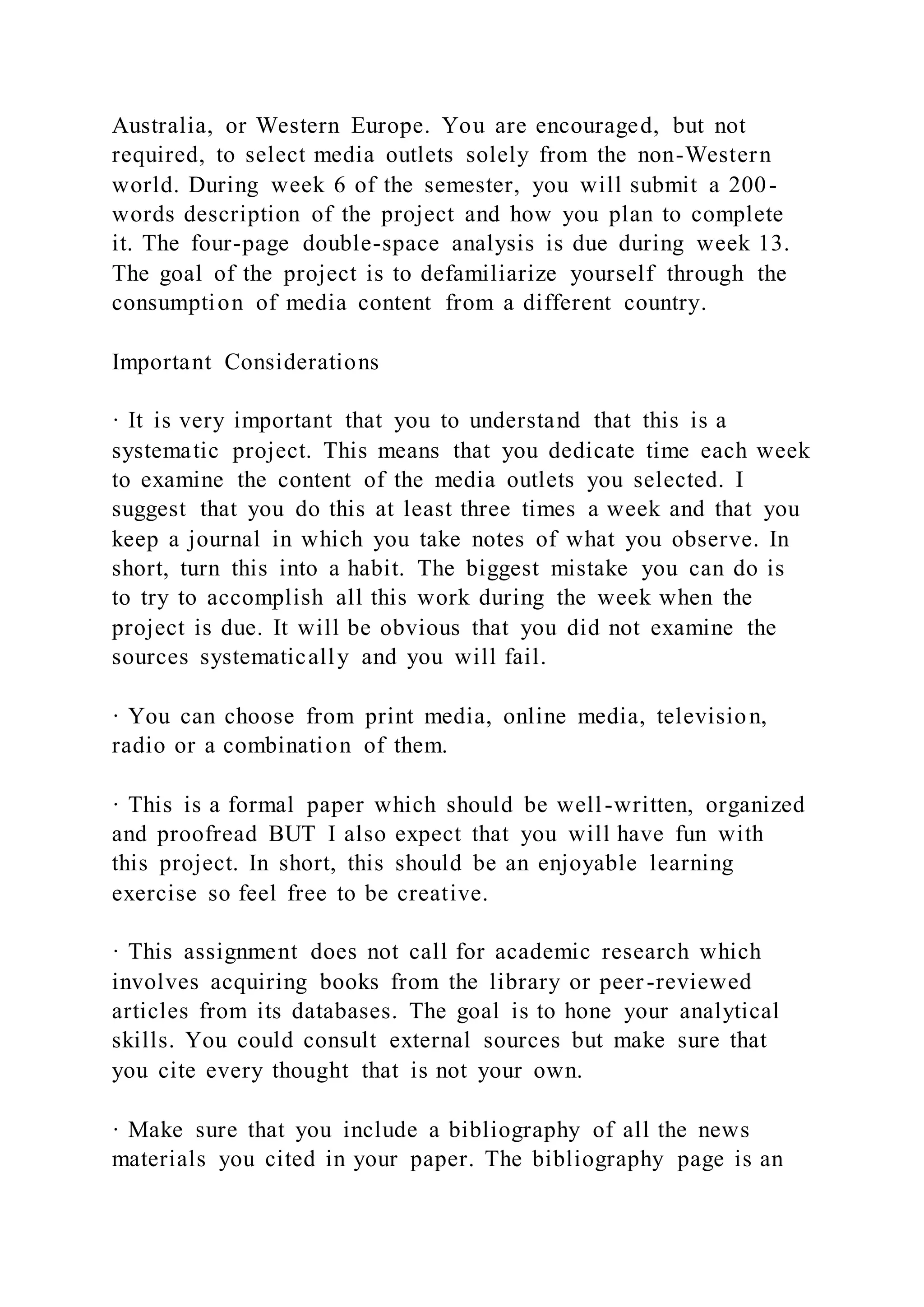 Suggested media outlets (evolving list)feel free to choose medi | PDF