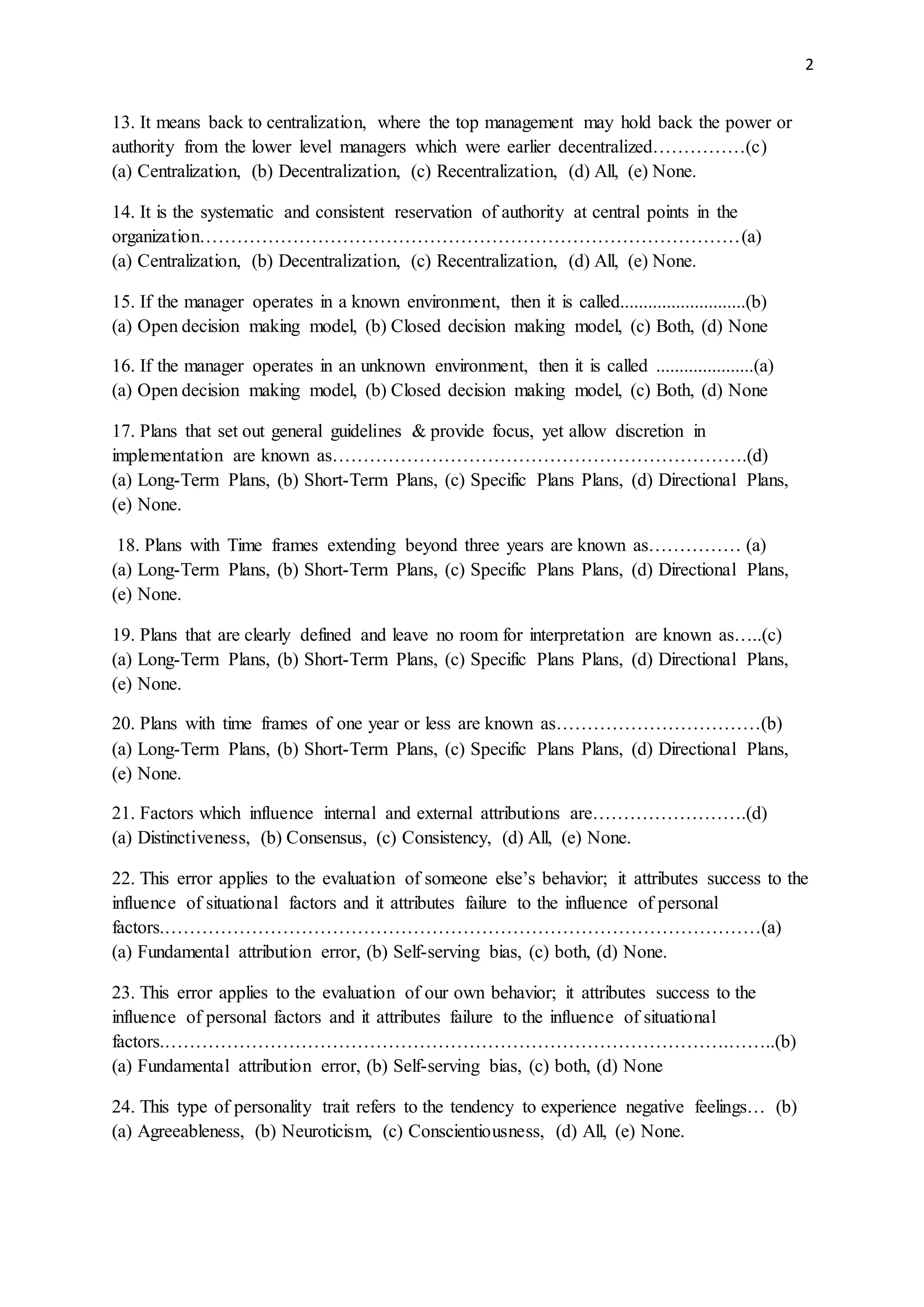 Questions & Answers MOB (Unit I, Unit II & Unit-III) by Dr. G C Mohanta ...