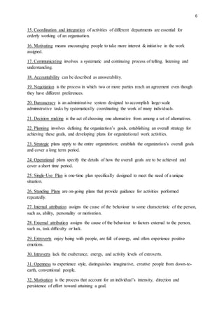 Questions & Answers MOB (Unit I, Unit II & Unit-III) by Dr. G C Mohanta ...