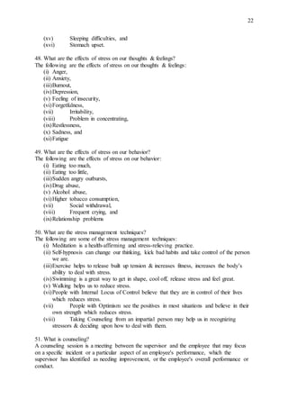 Questions & Answers MOB (Unit IV & Unit-V) by Dr. G C Mohanta, Professor | PDF