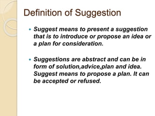 Suggestion pembelajaran bahasa inggris | PPT