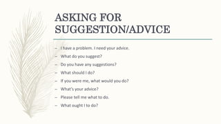 Suggestions kelas XI SMA | PPT