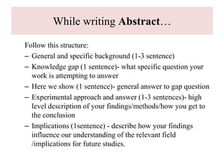 How to write a Research/Review article: Suggestions for beginners | PPT