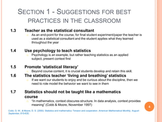 Teaching High School Statistics and use of Technology | PPTX