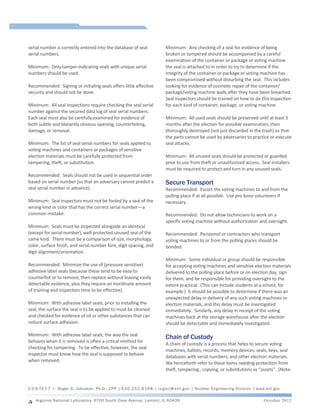 Suggestions for Better Election Security | PDF