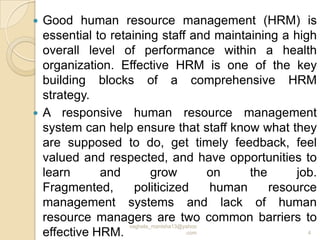 Suggestions for improvements for the challenges faced by hrm | PPSX