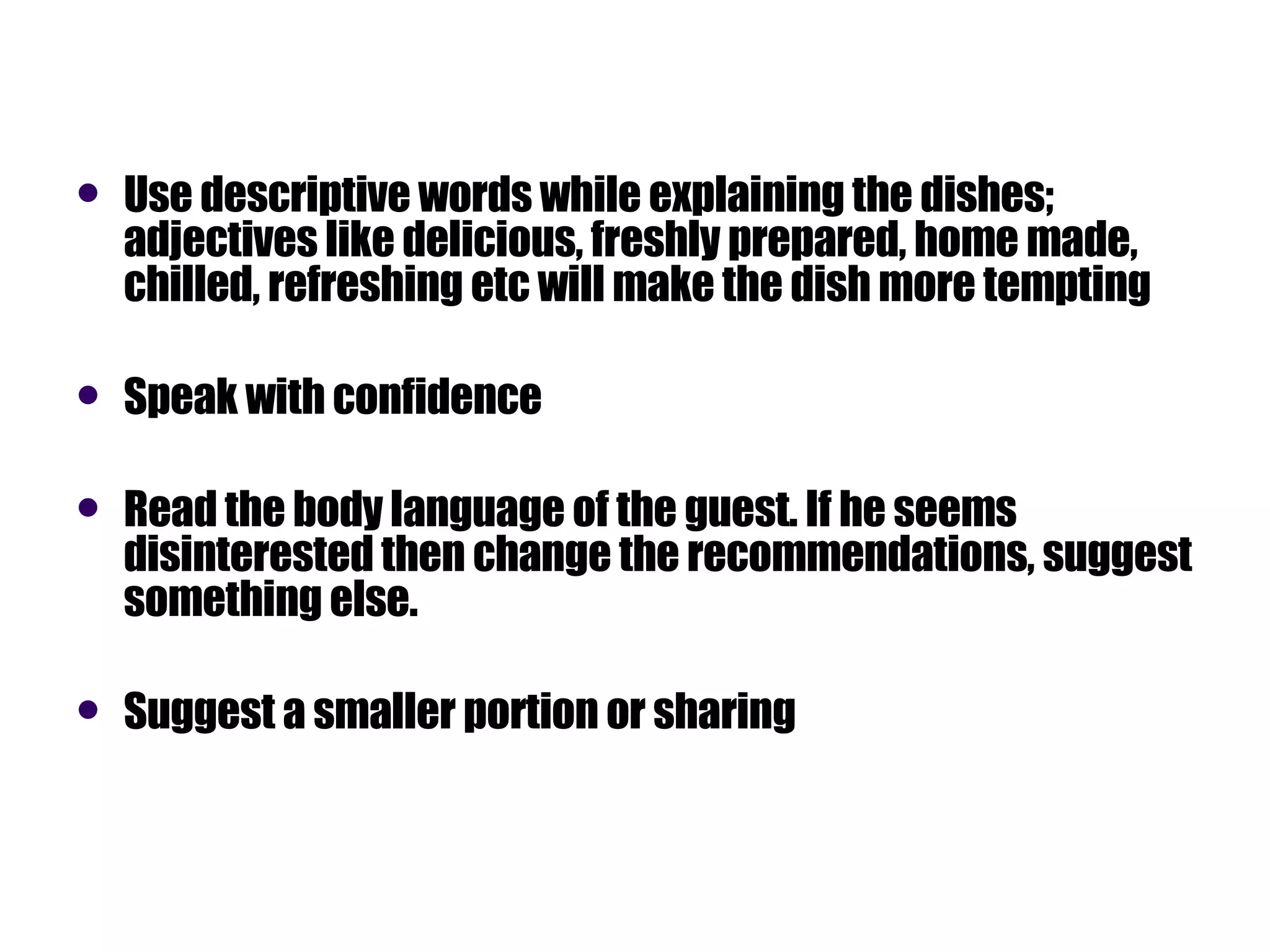 Suggestive Selling in the Restaurants | PPT