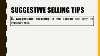 Food and Beverage Services: Suggestive Selling | PPTX