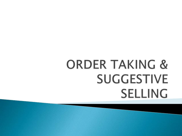 Suggestive selling a | PPTX